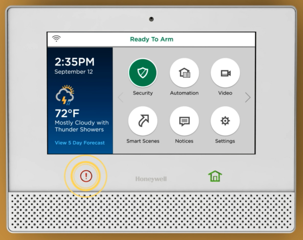 Lyric Panel - Activate Keypad Panics